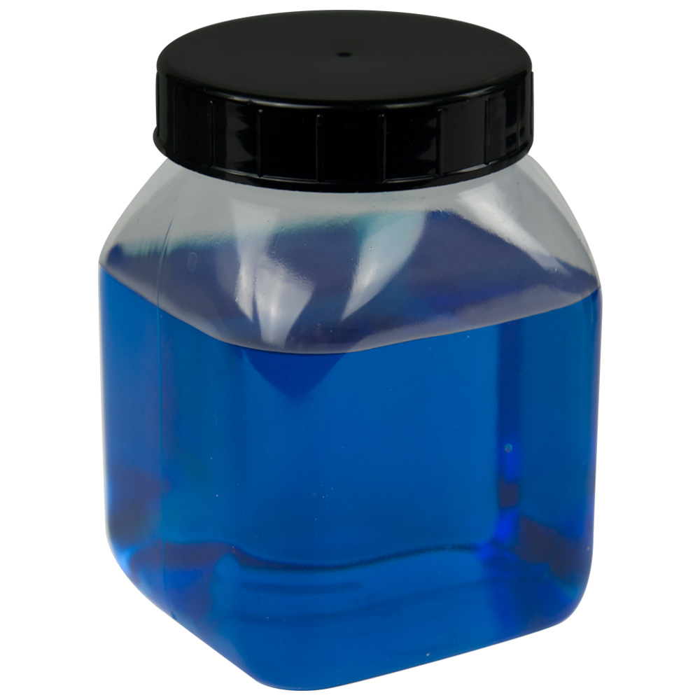 500mL Wide Mouth Clear PVC Bottles with Caps - Pack of 12 | U.S ...