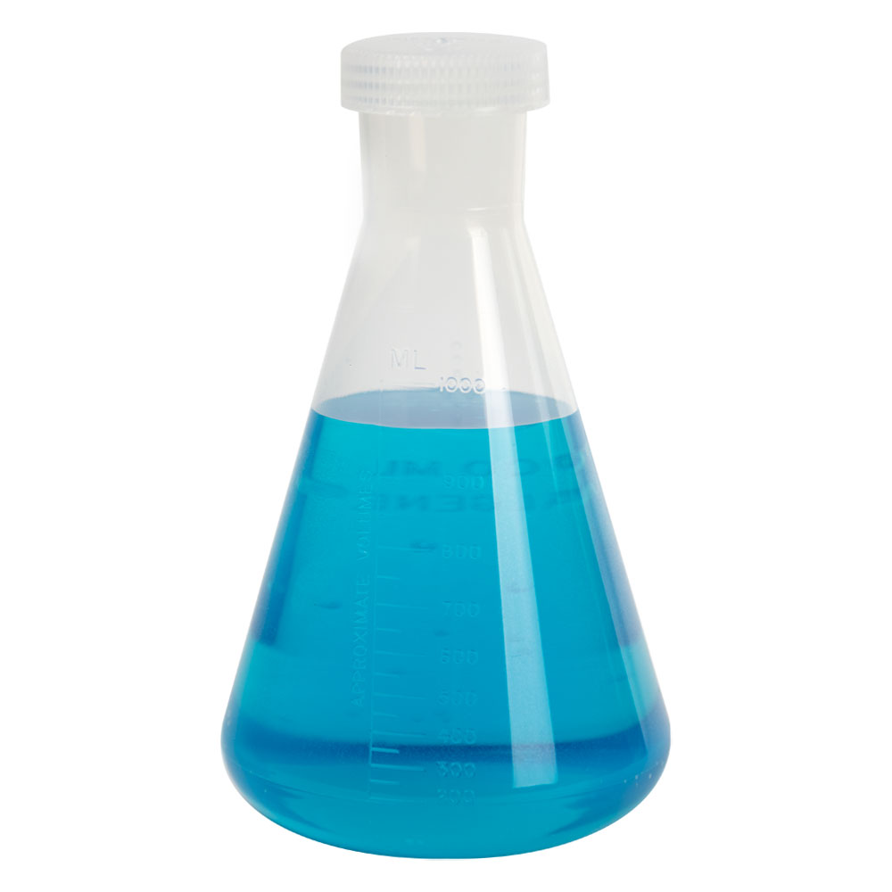 1000mL Nalgene™ Erlenmeyer Polymethylpentene Flask with Polypropylene ...
