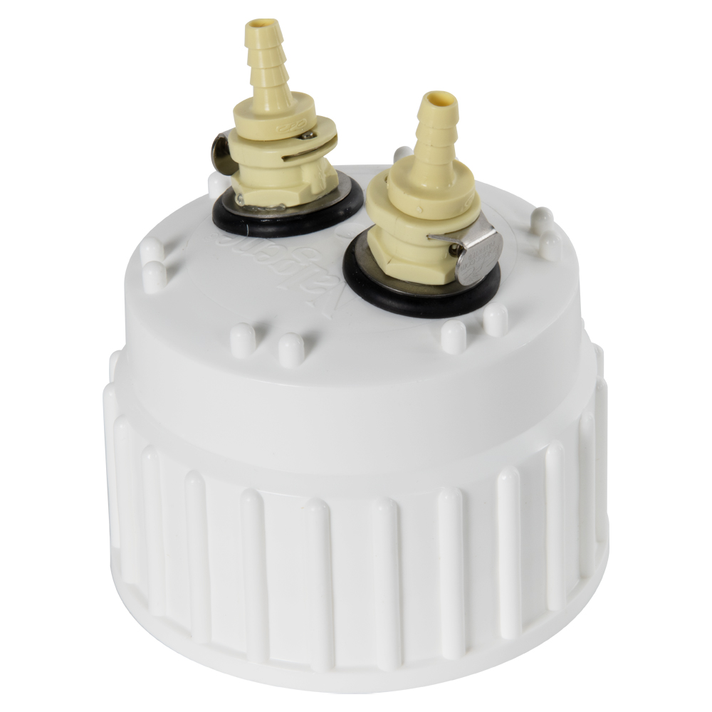 2 Port 1/4" Tubing Size Nalgene™ Quick Filling/Venting 83B Closure | U.S. Plastic Corp.