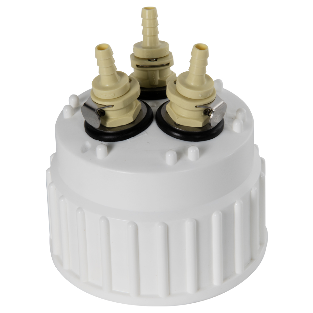 3 Port 1/4" Tubing Size Nalgene™ Quick Filling/Venting 83B Closure | U ...