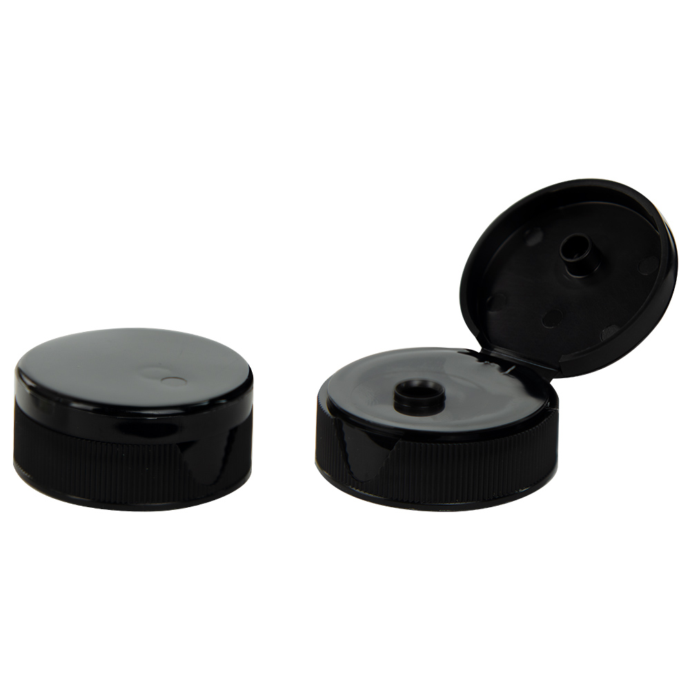 38/400 Black Ribbed Snap-Top Dispensing Cap with 0.25" Orifice | U.S ...