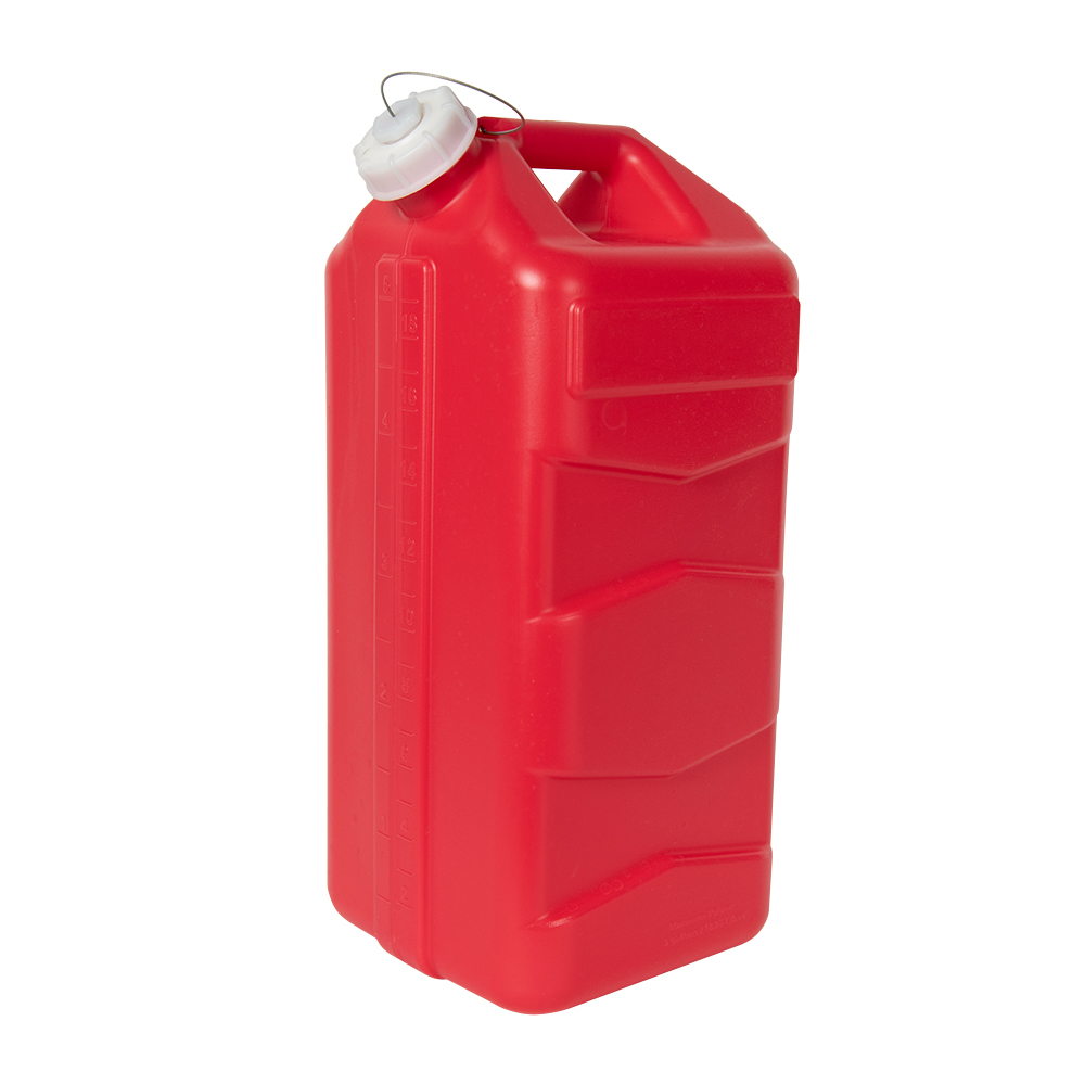 5 Gallon Red Polyethylene 3rd Generation Jug with Cap | U.S. Plastic Corp.