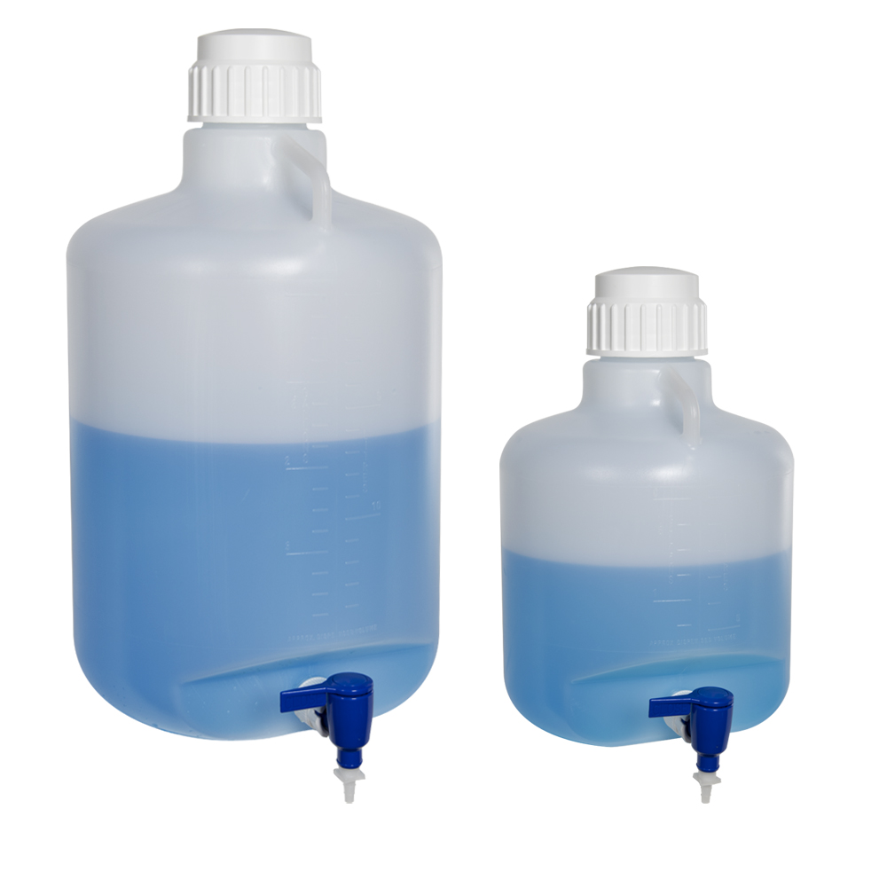 Diamond® RealSeal™ Round LDPE Carboys with Spigot | U.S. Plastic Corp.