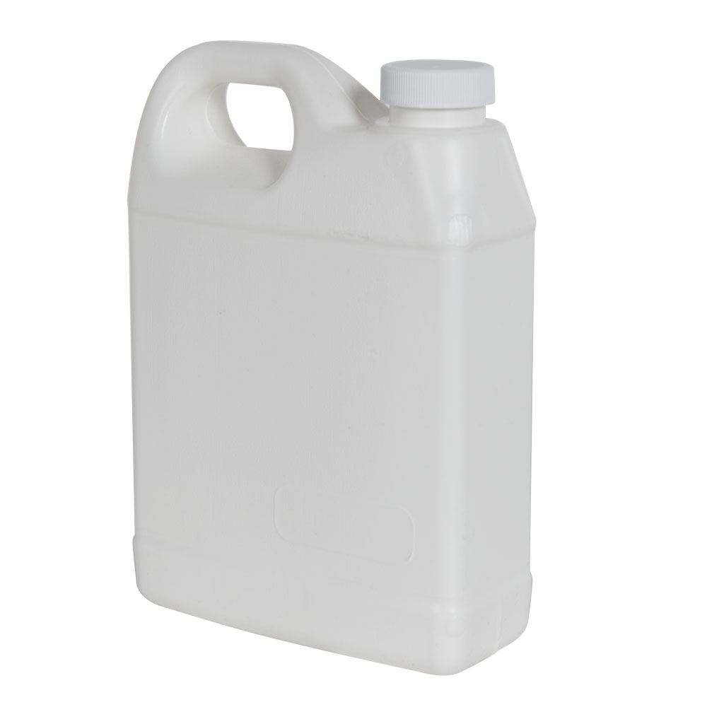 32 oz. White Level 5 Fluorinated HDPE F-Style Jug with 33/400 White ...