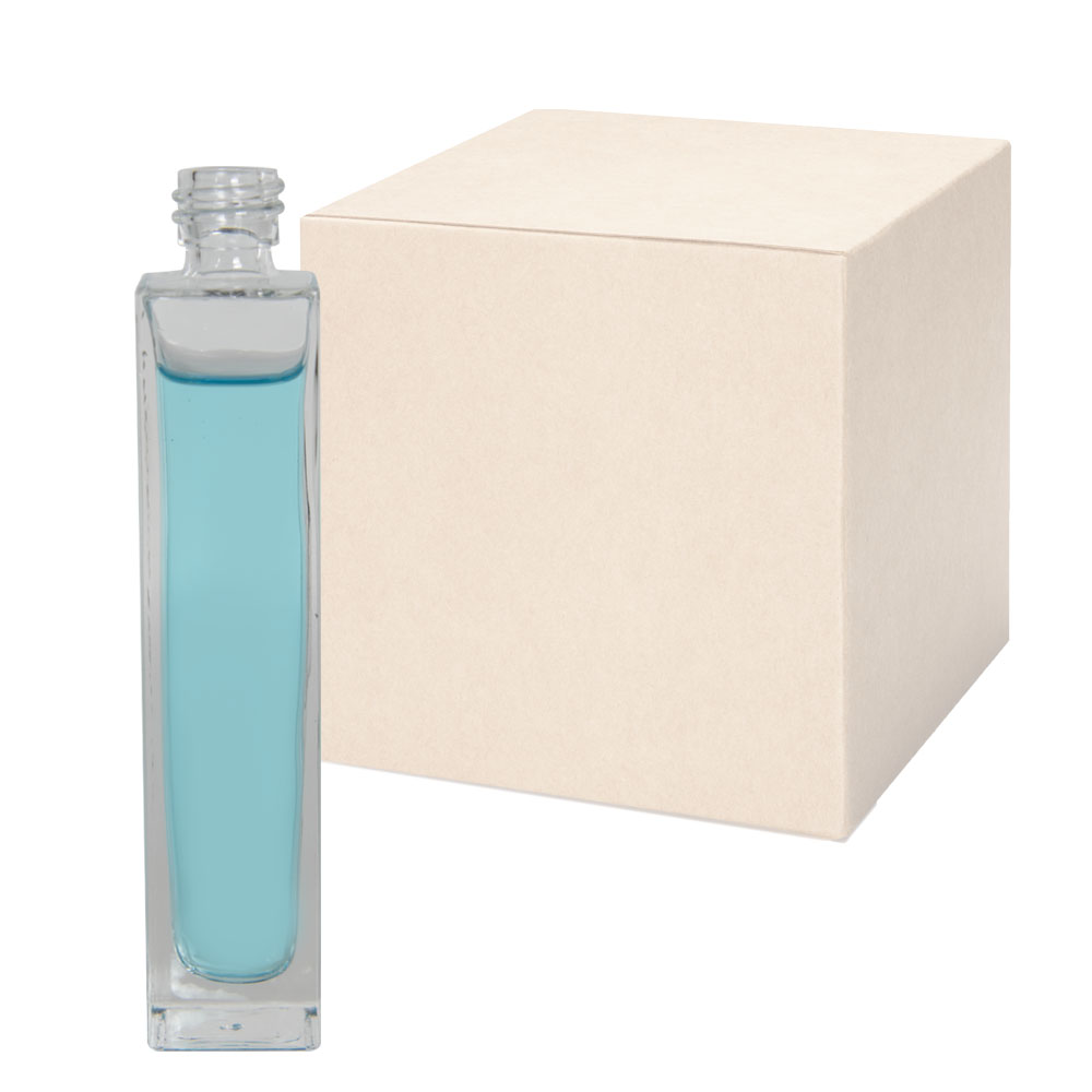50mL Clear Tall Rectangular Glass Bottle with 18/415 Neck - Case of 160 ...