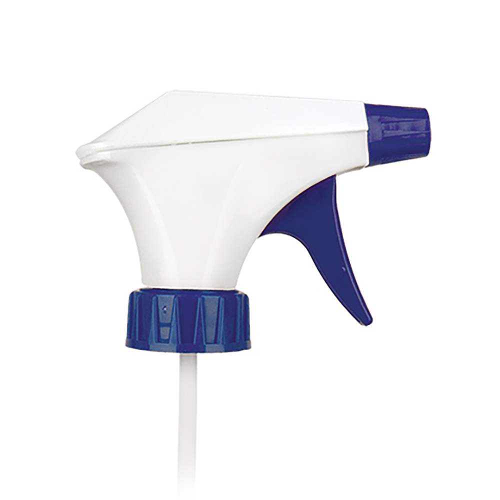 28/400 Blue/White Trigger Sprayer with 9-1/4" Dip Tube & 1.7mL Output ...