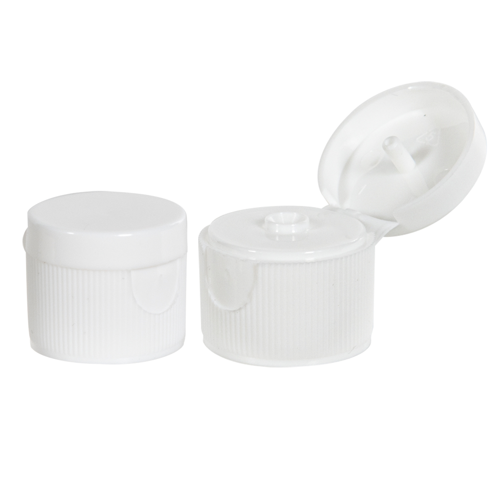 20/410 White Ribbed Snap-Top Dispensing Cap with 0.095" Orifice | U.S ...