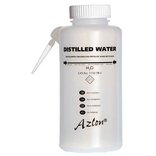 500mL Azlon® Wide Mouth Distilled Water Wash Bottle with Integral Spout ...