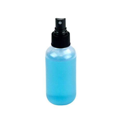 4 oz. Natural LDPE Boston Round Spray Bottle with Black Finger Sprayer ...