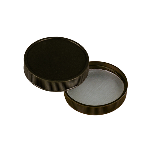 43/400 Black Polypropylene Cap with Heat Induction Liner | U.S. Plastic ...