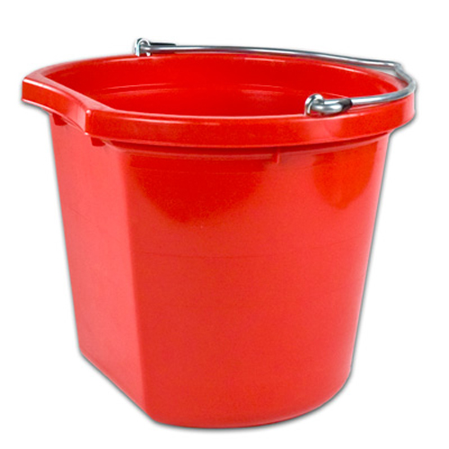 14 Quart Red Flat Back Bucket | U.S. Plastic Corp.