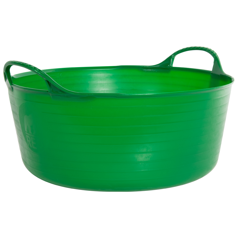 3.9 Gallon Green Recycled Flexible Small Shallow Tub | U.S. Plastic Corp.
