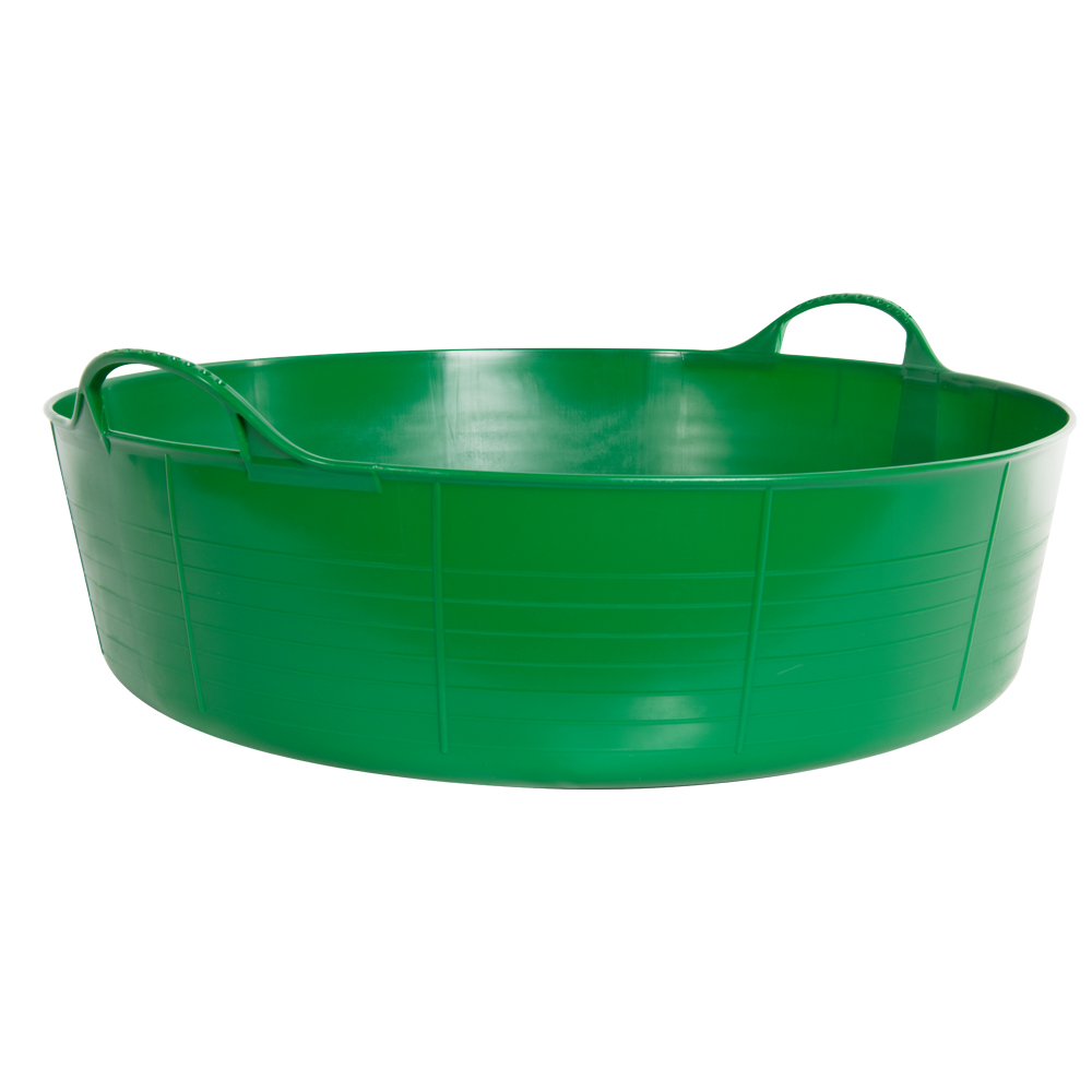 9 Gallon Green Recycled Flexible Large Shallow Tub | U.S. Plastic Corp.