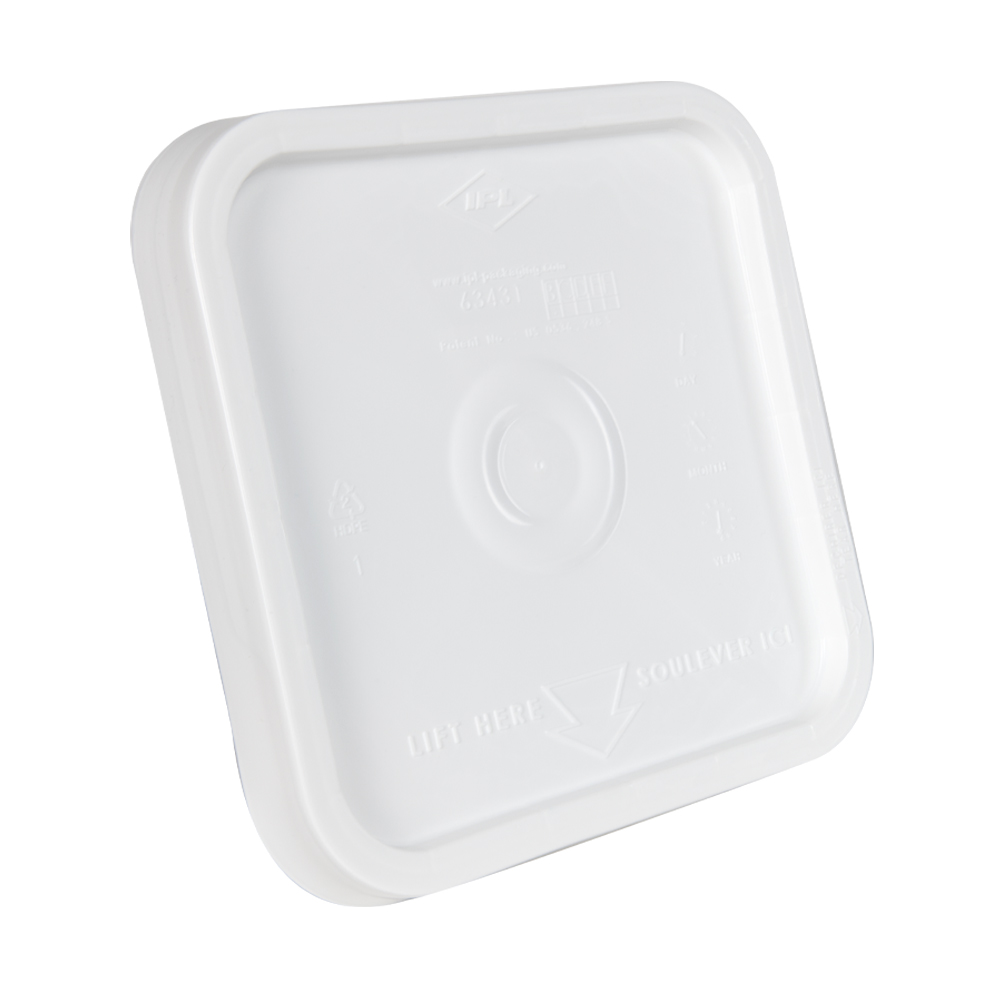 30 Series White Square Easy-to-Open Lid | U.S. Plastic Corp.