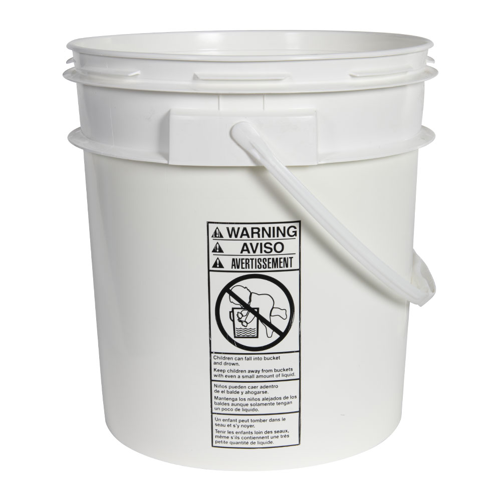 Smart Seal™ White 4 Gallon Bucket | U.S. Plastic Corp.