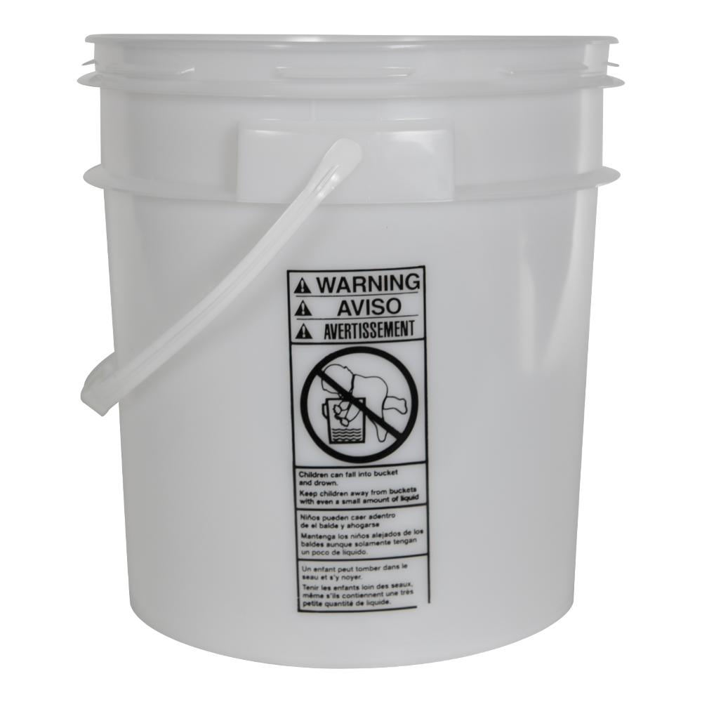 4 Gallon Smart Seal™ Natural Bucket | U.S. Plastic Corp.