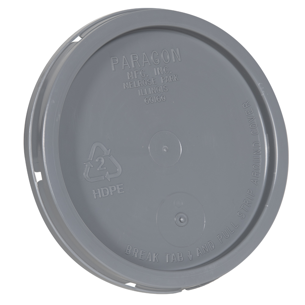 Gray Tear Tab Lid for 1 Gallon Buckets | U.S. Plastic Corp.