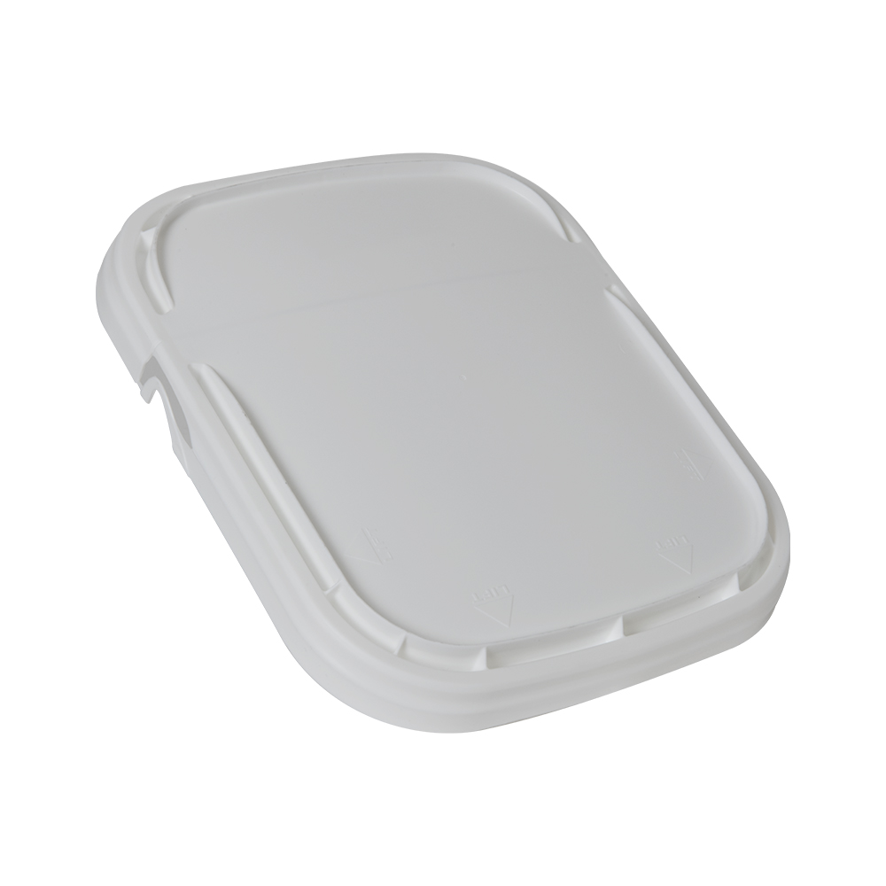 Rectangular White Hinged Tear-Band Tamper Evident Lid | U.S. Plastic Corp.