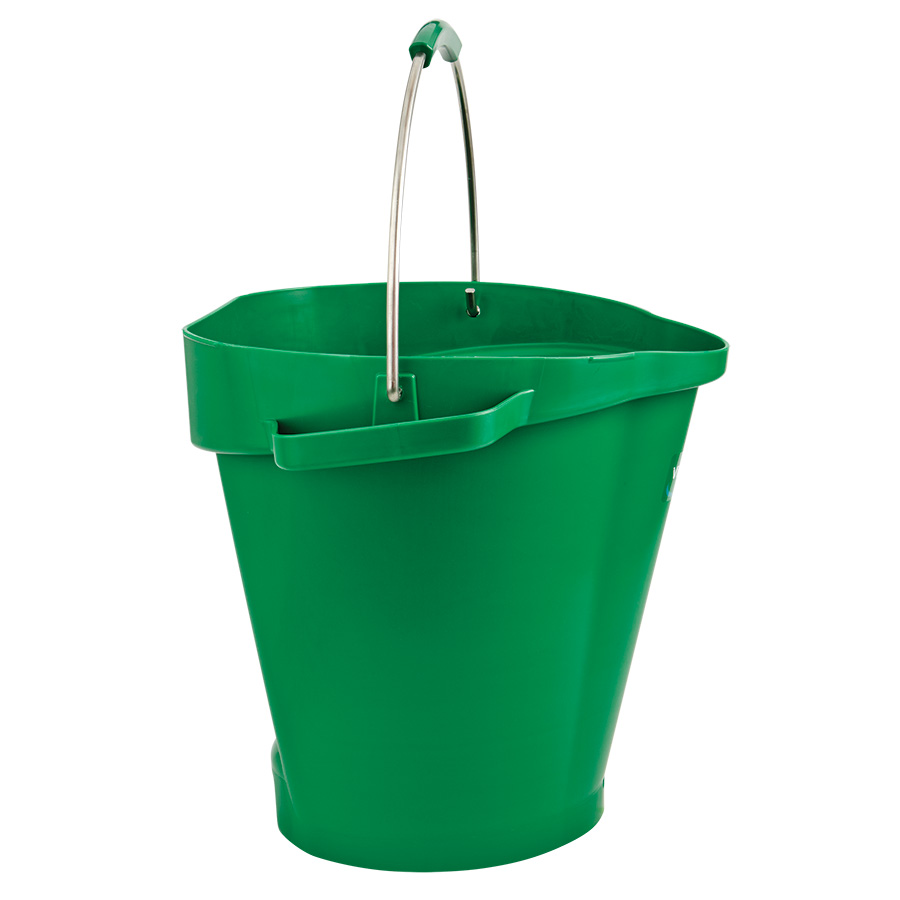 5.28 Gallon Vikan® Green Polypropylene Bucket | U.S. Plastic Corp.