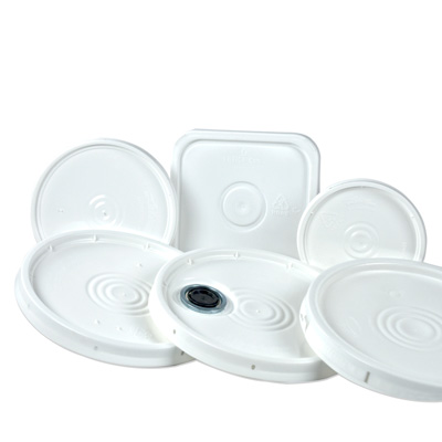 White Lids for Round & Square Buckets | U.S. Plastic Corp.