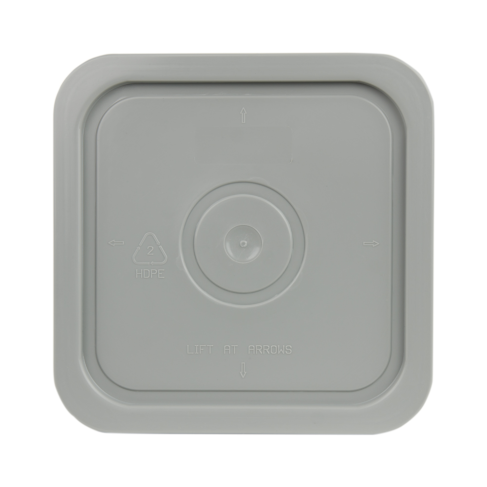 Economy Gray 4 Gallon Square Lid for Bucket # 2510 | U.S. Plastic Corp.