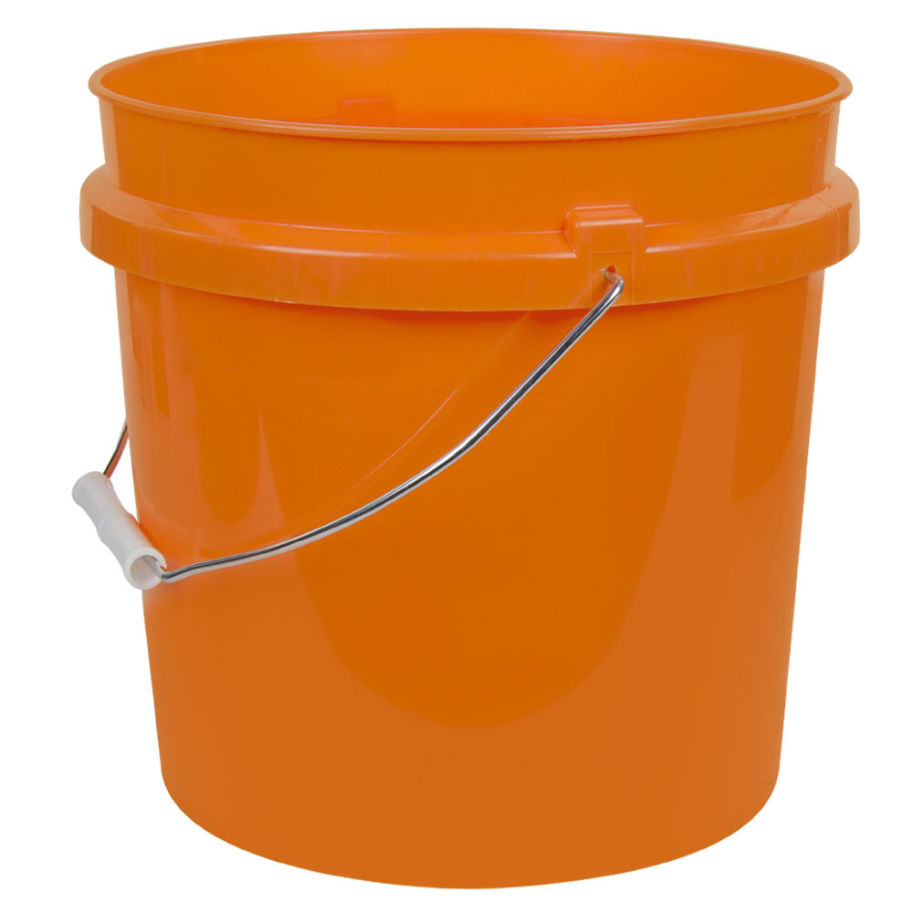 Orange 2 Gallon HDPE Bucket | U.S. Plastic Corp.