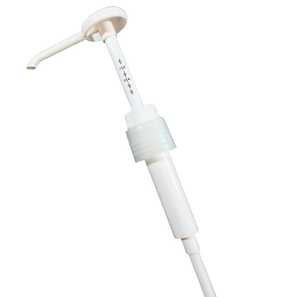 White Deluxe Plastic Pail Pump with 40mm Rieke Adapter | U.S. Plastic Corp.