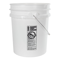 2 Gallon White HDPE Pail with Handle | U.S. Plastic Corp.