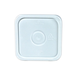 3 Gallon White HDPE Square Buckets with Plastic Handle (Lid sold ...