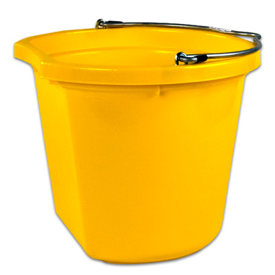 20 Quart Yellow Flat Back Bucket | U.S. Plastic Corp.