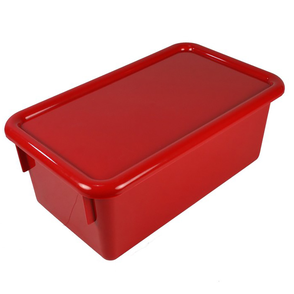 Red Stowaway® Box with Lid - 8" L X 13-1/2" W X 5-1/2" Hgt. | U.S ...