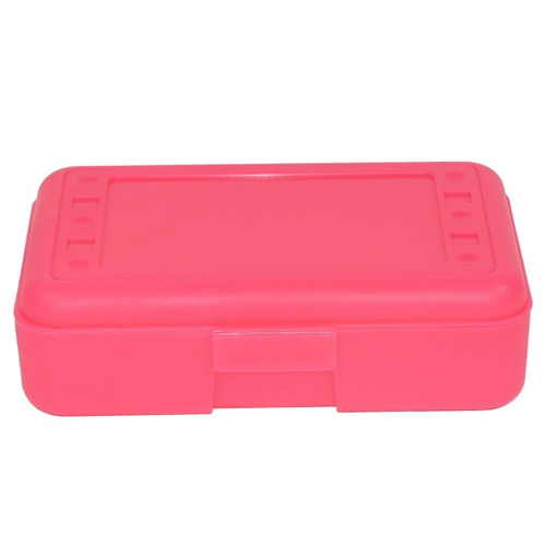 Pink Pencil Boxes - 8.5" L x 5.5" W x 2.5" Hgt. | U.S. Plastic Corp.