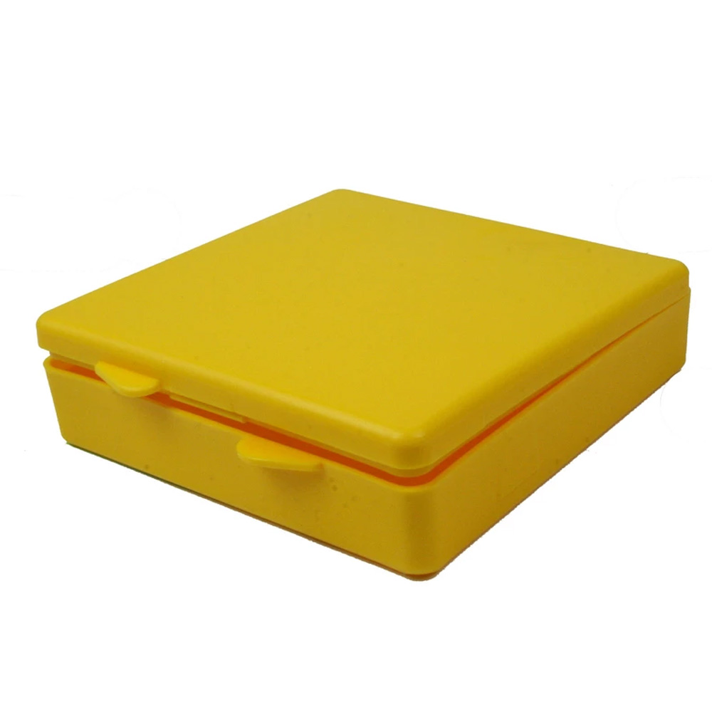 Yellow Micro Box - 4" L x 4" W x 1" Hgt. | U.S. Plastic Corp.