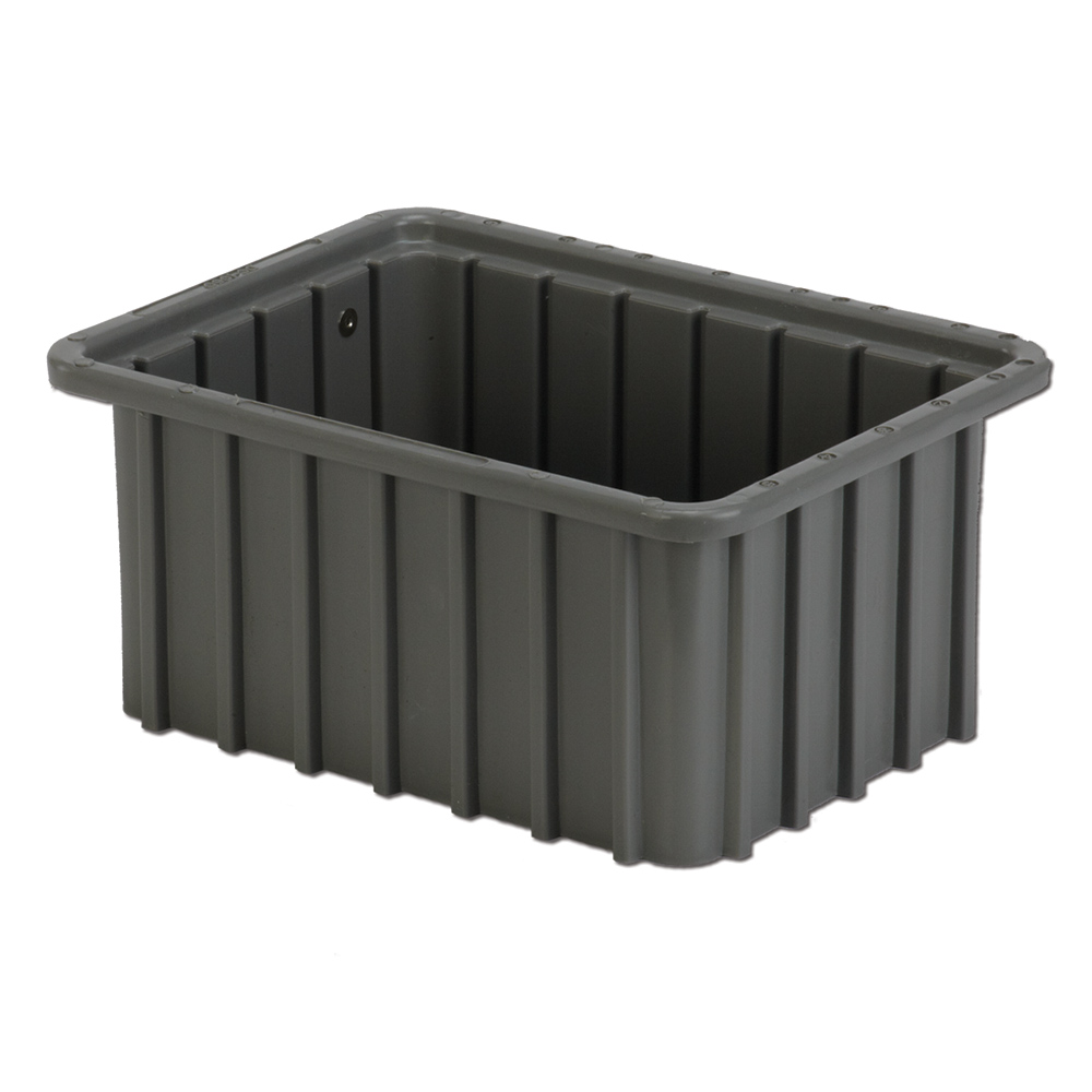 10-7/8" L x 8-1/4" W x 5" Hgt. Gray Divider Box | U.S. Plastic Corp.