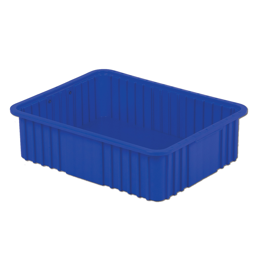 22-5/16" L x 17-5/16" W x 6" Hgt. Dark Blue Divider Box | U.S. Plastic ...