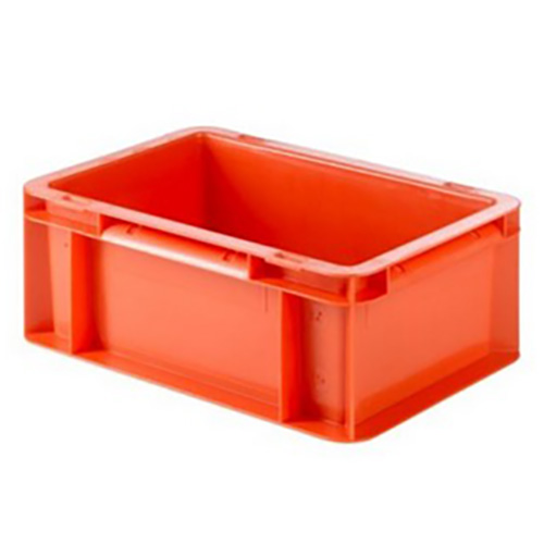 12" L x 8" W x 4-1/2" Hgt. Red Container with Solid Sides & Base | U.S ...
