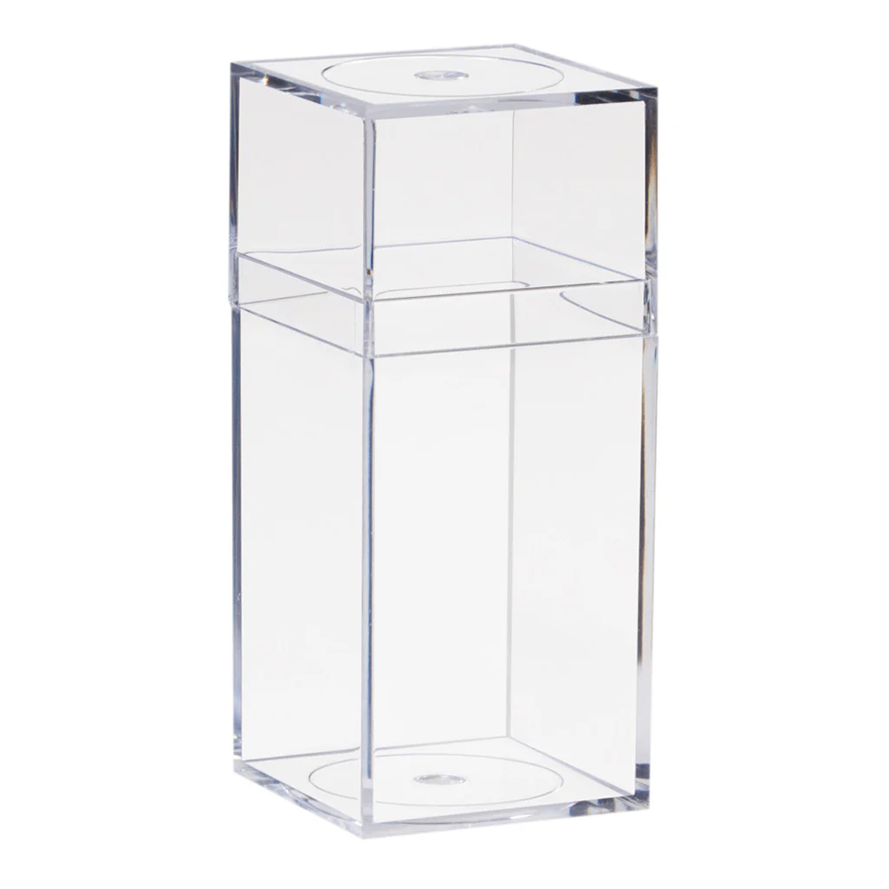 Clear Polystyrene Box with Tall Lid - 1-7/16" L x 1-7/16" W x 3-5/16 ...
