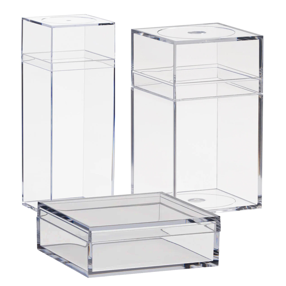 Clear Polystyrene Boxes with Tall Lids | U.S. Plastic Corp.