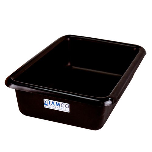12-1/8" L x 8-1/4" W x 3" Hgt. Black Polyethylene Tamco® Tote Pan | U.S ...