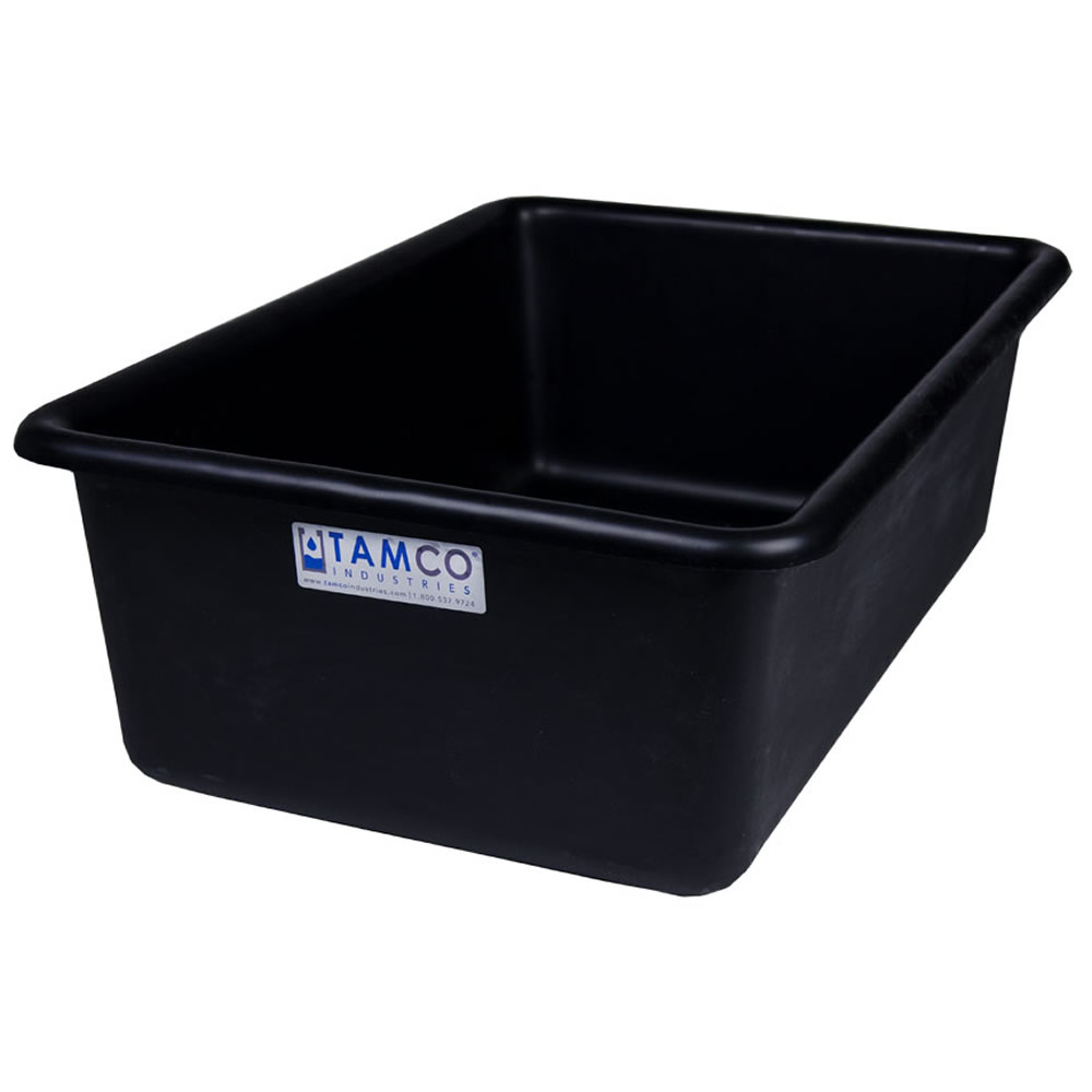 24" L x 16" W x 8" Hgt. Black Polyethylene Tamco® Tote Pan | U.S ...