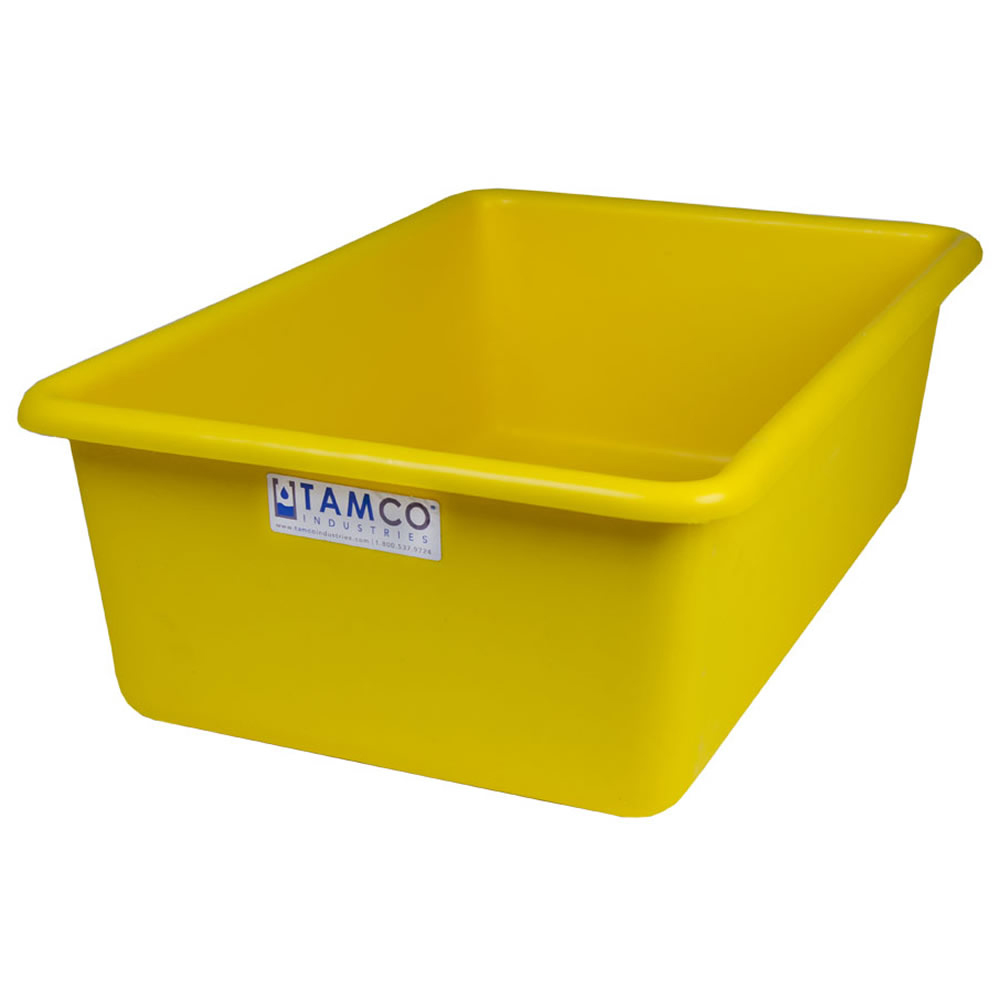 24" L x 16" W x 8" Hgt. Yellow Polyethylene Tamco® Tote Pan | U.S ...