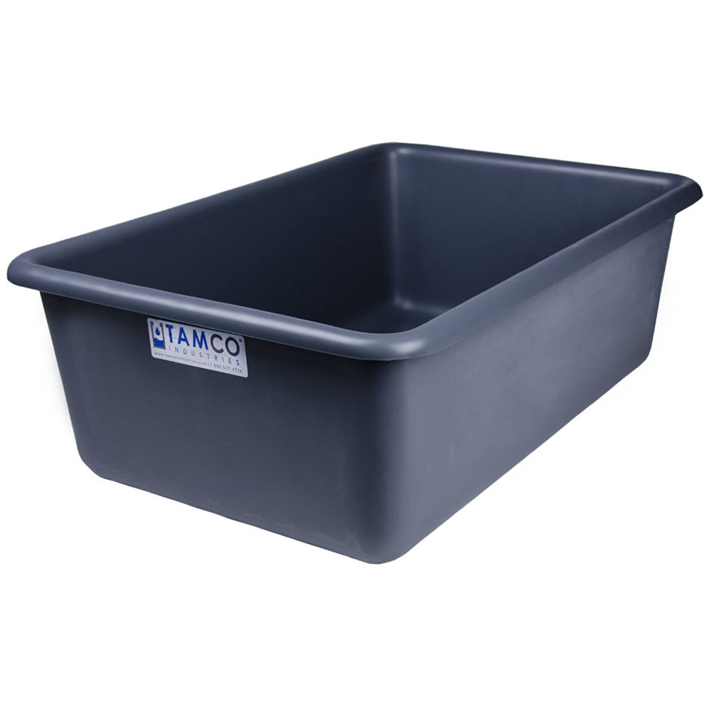 24" L x 16" W x 8" Hgt. Slate Gray Polyethylene Tamco® Tote Pan | U.S ...
