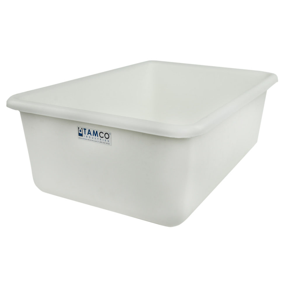 20-3/4" L x 15-1/2" W x 5-1/4" Hgt. White Polyethylene Tamco® Tote Pan ...