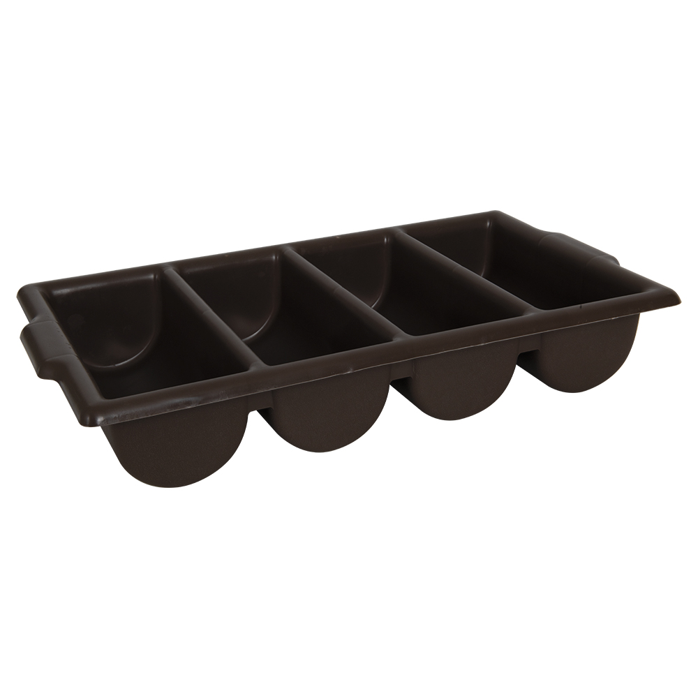 Brown 4-Compartment Cutlery Tray - 21" L x 11-3/4" W x 3-3/4" Hgt. | U ...