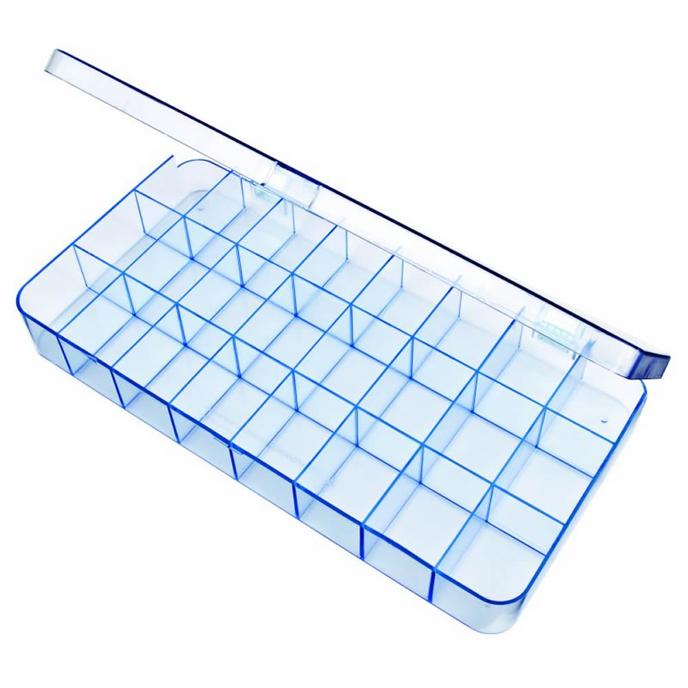 Mighty-Tuff™ Box with 24 Compartments - 11.9" L x 5.9" W x 1.4" Hgt ...