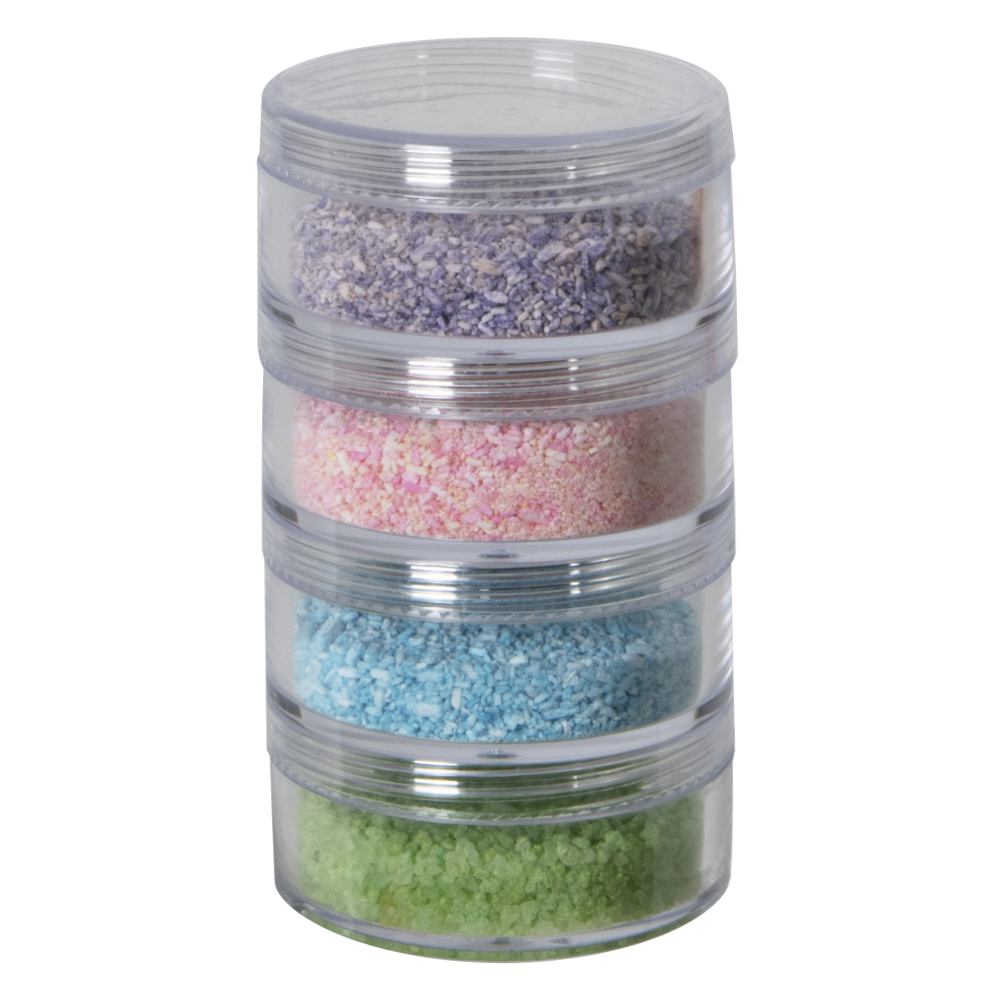 1.75 oz. Clear Stackable Jars (Stack of 4 Jars with Cap) | U.S. Plastic ...