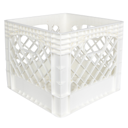 Pink Vented Dairy Crate - 13.1” L x 13.1” W x 11” Hgt. | U.S. Plastic Corp.