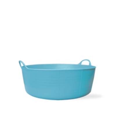 3.9 Gallon Sky Blue Small Shallow Tub | U.S. Plastic Corp.