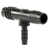 1/4" x 1/2" x 1/2" Hose ID Black HDPE Tee | U.S. Plastic Corp.