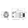1/2 SAE-06 LQ6 Chrome Plated Brass Valve Body - Blue (Insert Sold ...